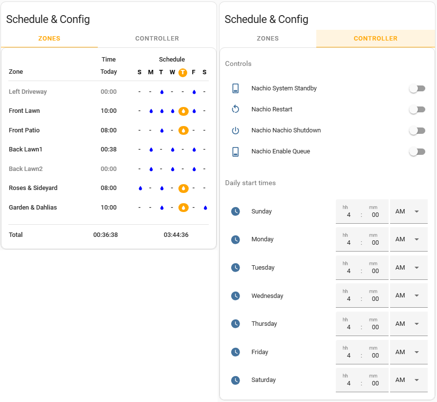 CSC UI - Schedule & Config - Thought Blocks